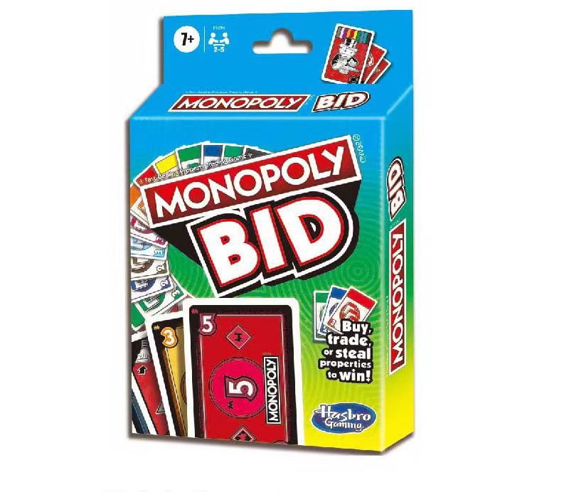 Monopoly Gaming Bid Game,Quick-Playing Card Game for 4 Players,Game for ...