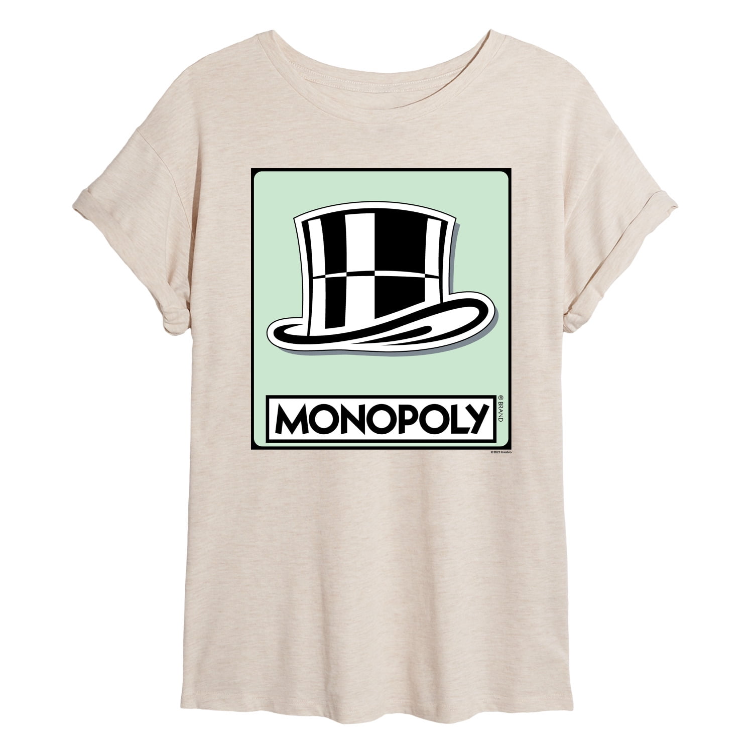 Monopoly - Hat Token - Women's Oversized Graphic T-Shirt - Walmart.com