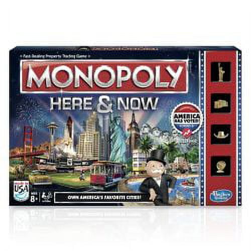 Monopoly Here And Now, Board Game, 2-4 Players, Fast-Paced, Includes 1 ...