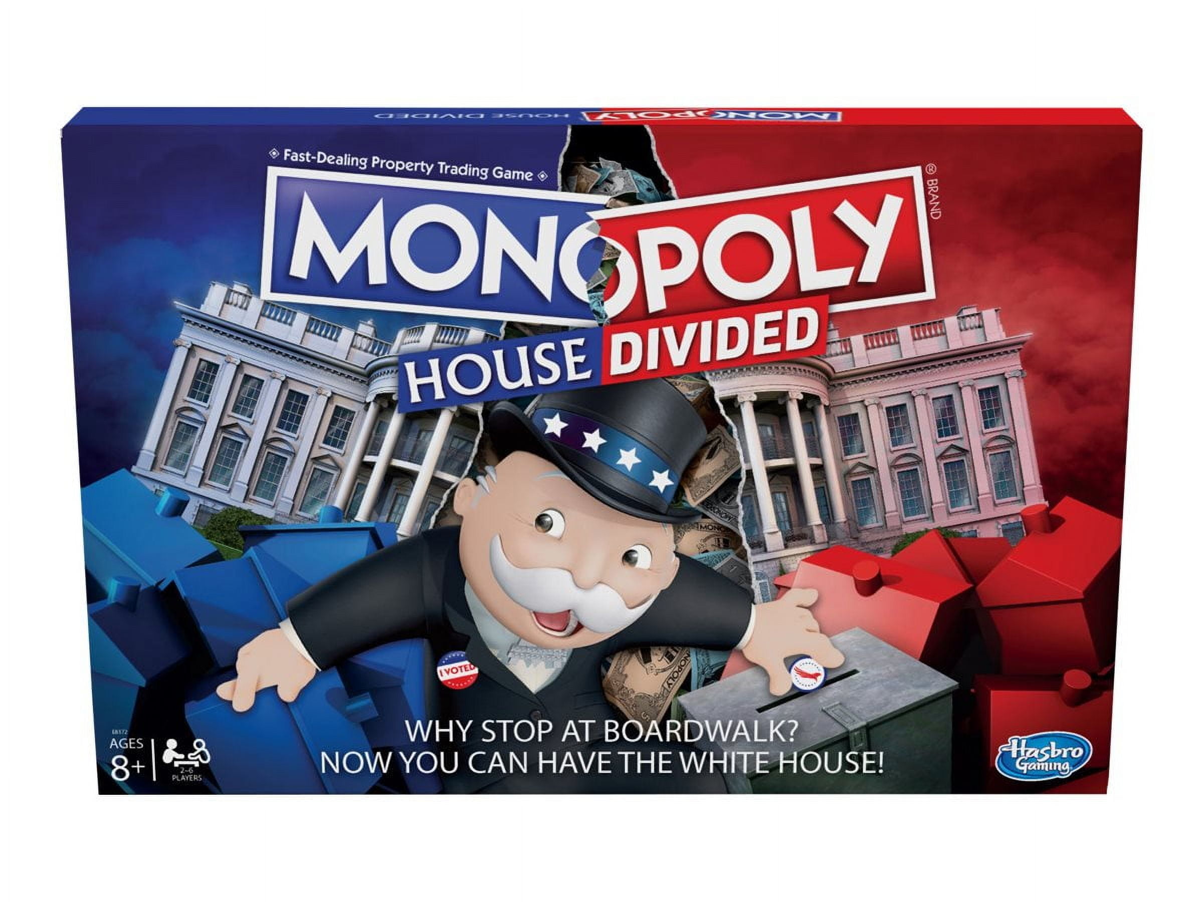 Hasbro Monopoly House Divided Board Game: U.S Elections Theme, Ages 8 ...