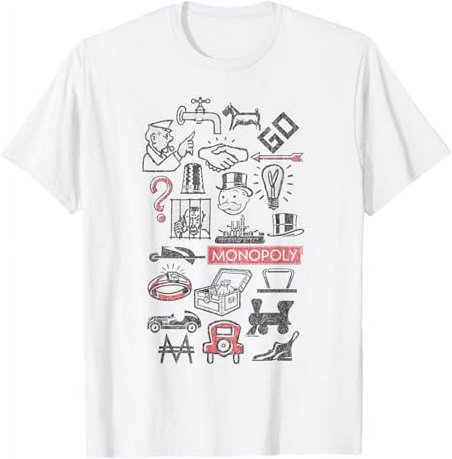 Monopoly Icons T-Shirt - Walmart.com