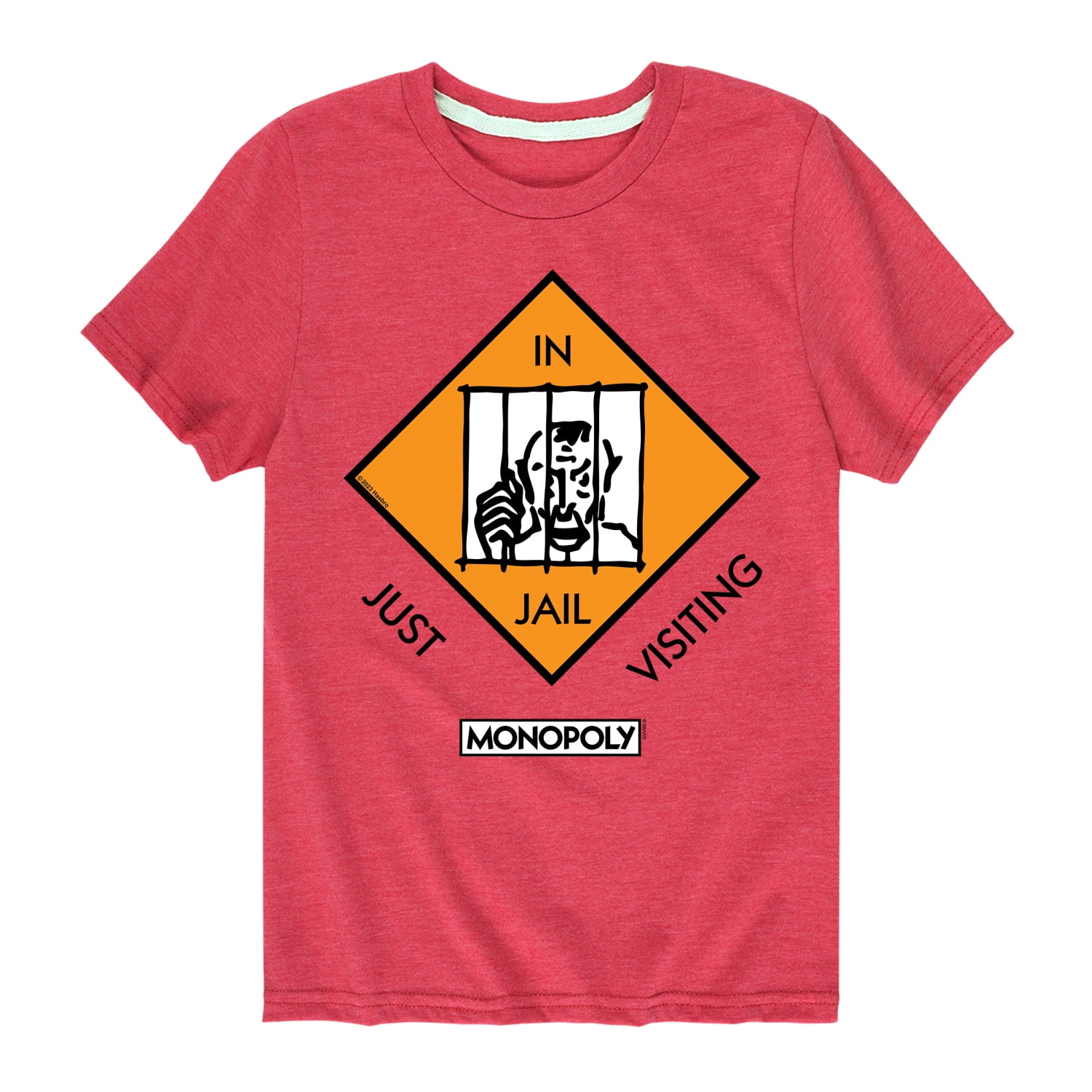 Monopoly - In Jail Just Visiting - Youth Short Sleeve Graphic T-Shirt ...