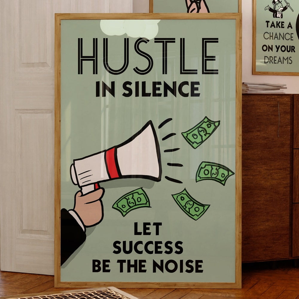 Monopoly Inspired Print - Monopoly Motivational Print - Hustle In ...