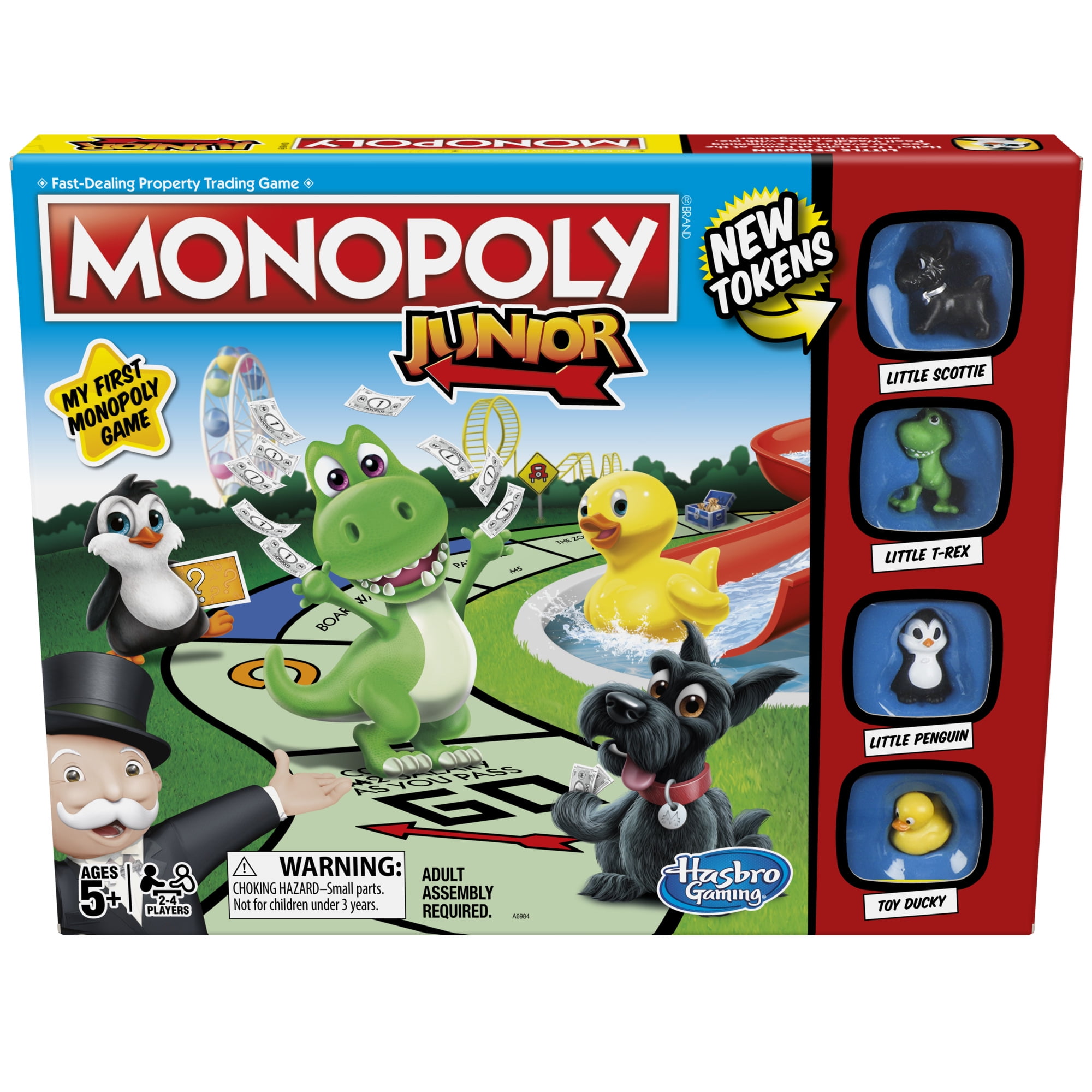 Monopoly Junior Game: Kid-Friendly, Fast, Simple Board Game with ...