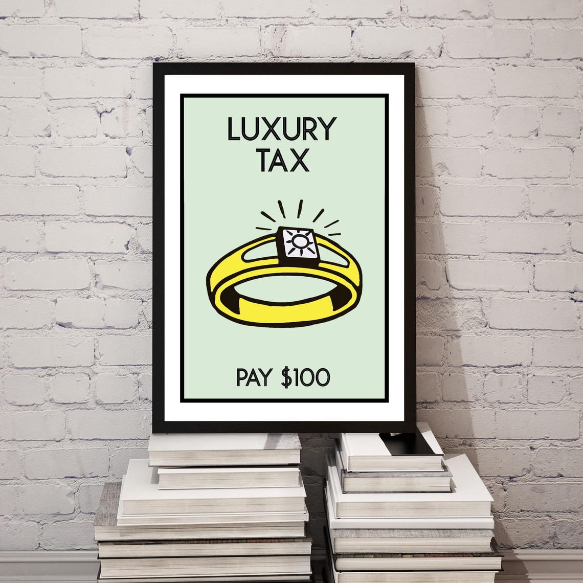 Monopoly Luxury Tax Ring Art Print: Board Game #159, Unframed Poster ...