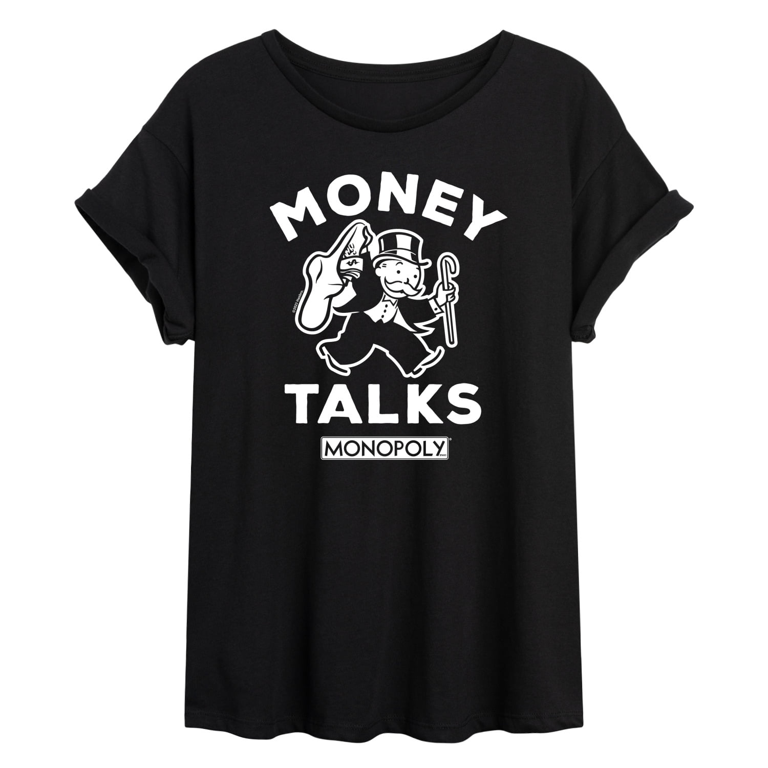 Monopoly - Money Talks - Women's Oversized Graphic T-Shirt - Walmart.com