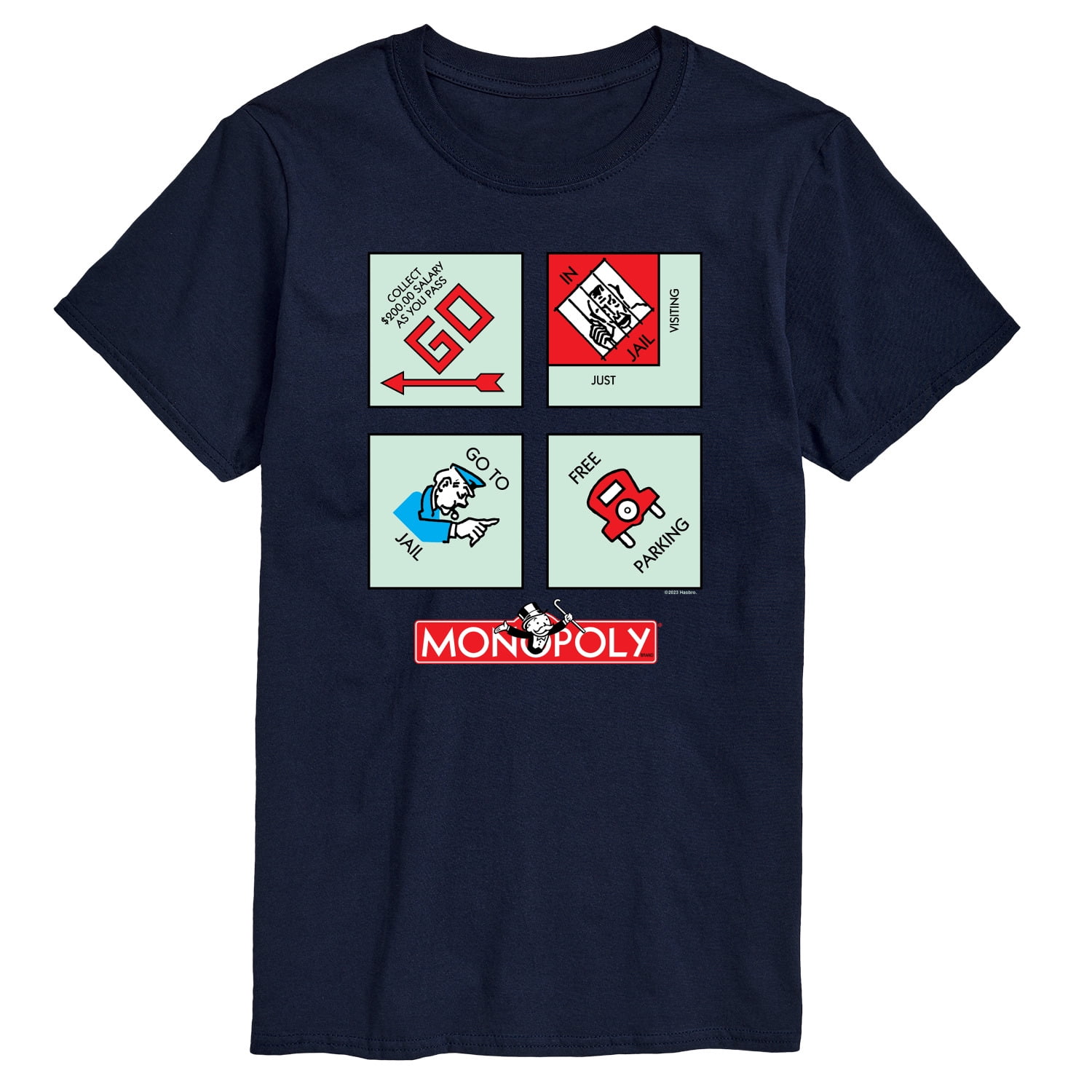 Monopoly - Monopoly Corner Squares - Men's Short Sleeve Graphic T-Shirt ...