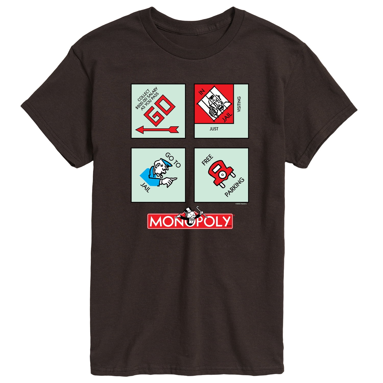 Monopoly - Monopoly Corner Squares - Men's Short Sleeve Graphic T-Shirt ...