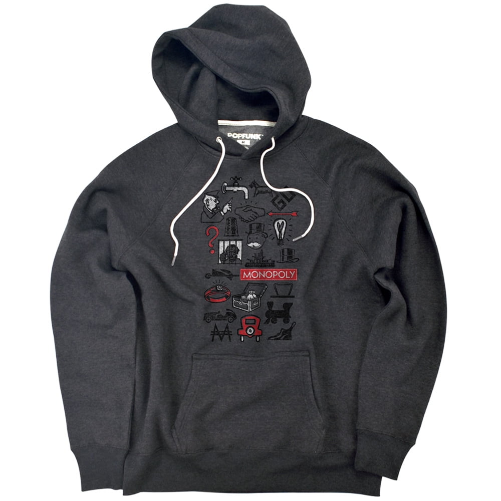 Monopoly Monopoly Icons Unisex Adult Slim Fit Pull-Over Heather Hoodie ...