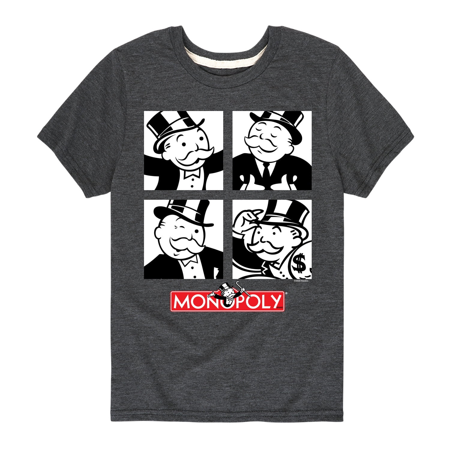 Monopoly - Mr Monopoly Grid - Youth Short Sleeve Graphic T-Shirt ...