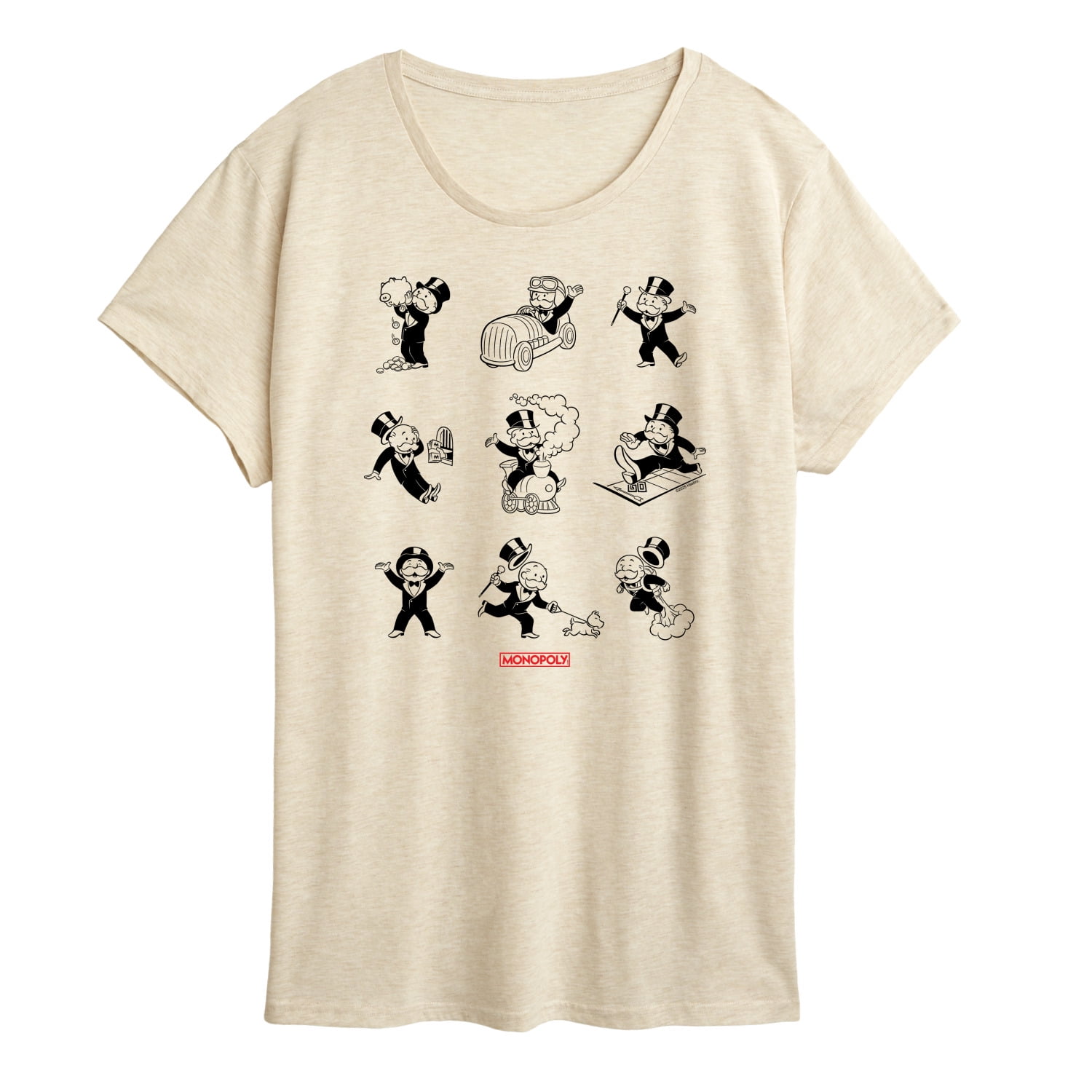 Monopoly - Mr Monopoly Poses Grid - Women's Short Sleeve Graphic T ...