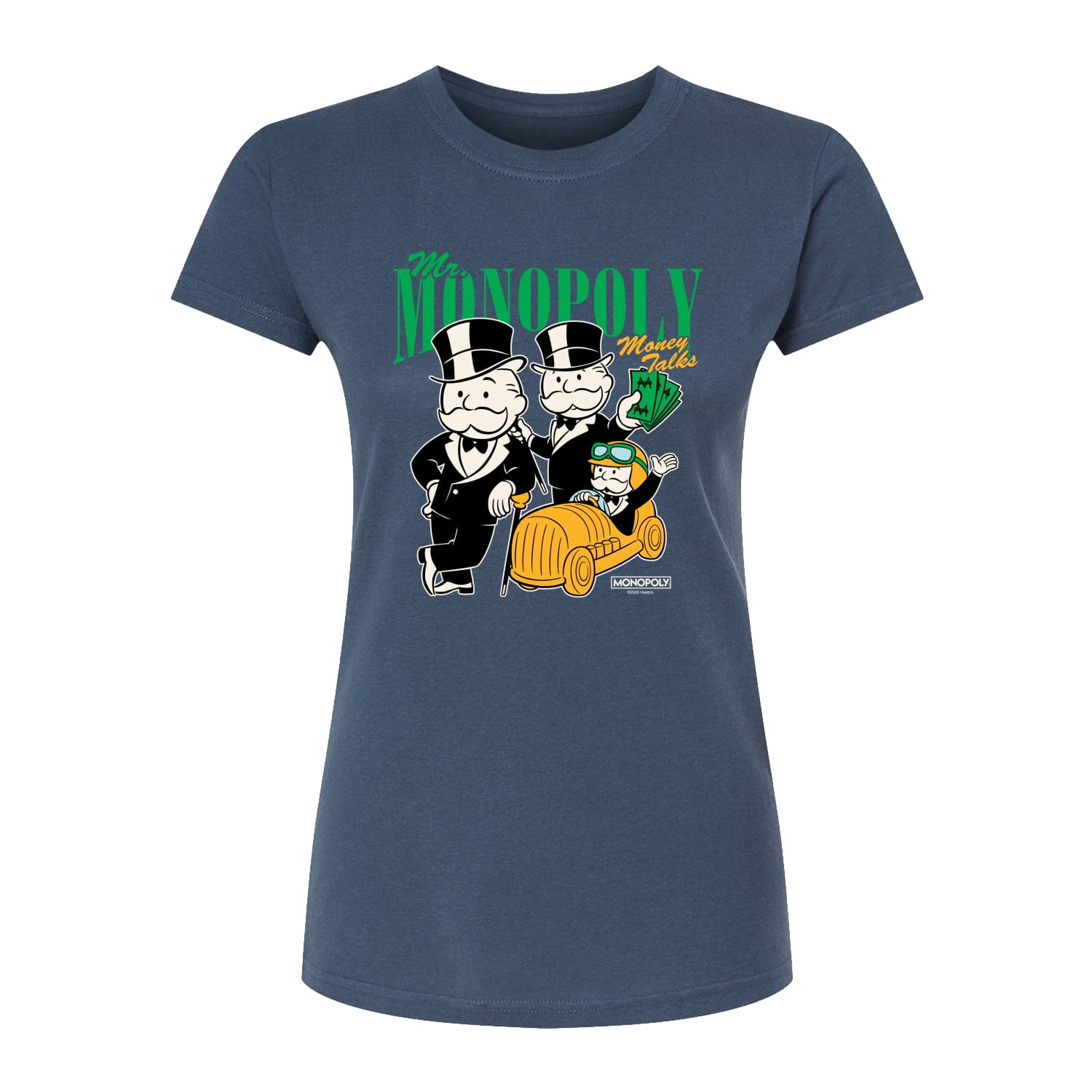 Monopoly - Mr Monopoly Uncle Money Bags - Juniors Fitted Short Sleeve ...