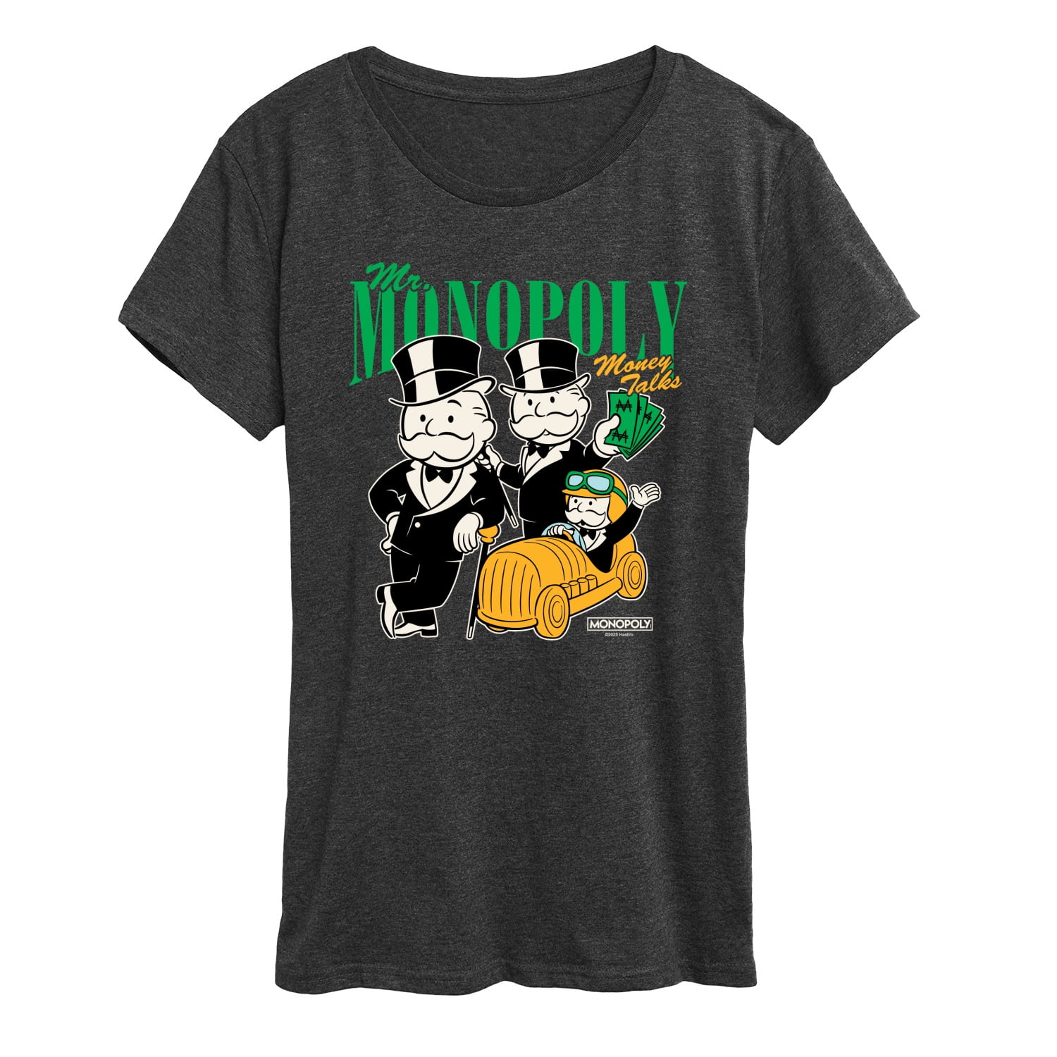 Monopoly - Mr Monopoly Uncle Money Bags - Women's Short Sleeve Graphic ...