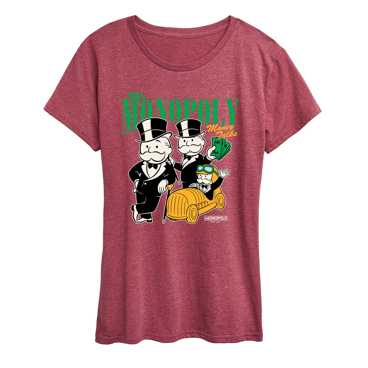 Monopoly - Mr Monopoly Uncle Money Bags - Women's Short Sleeve Graphic ...
