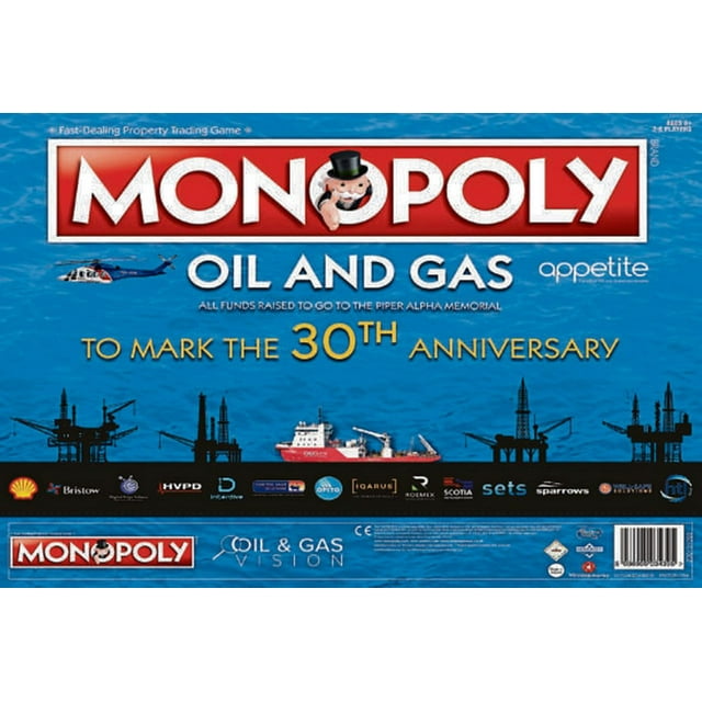 Monopoly Oil & Gas Edition (30th Anniversary Edition) Board Game ...