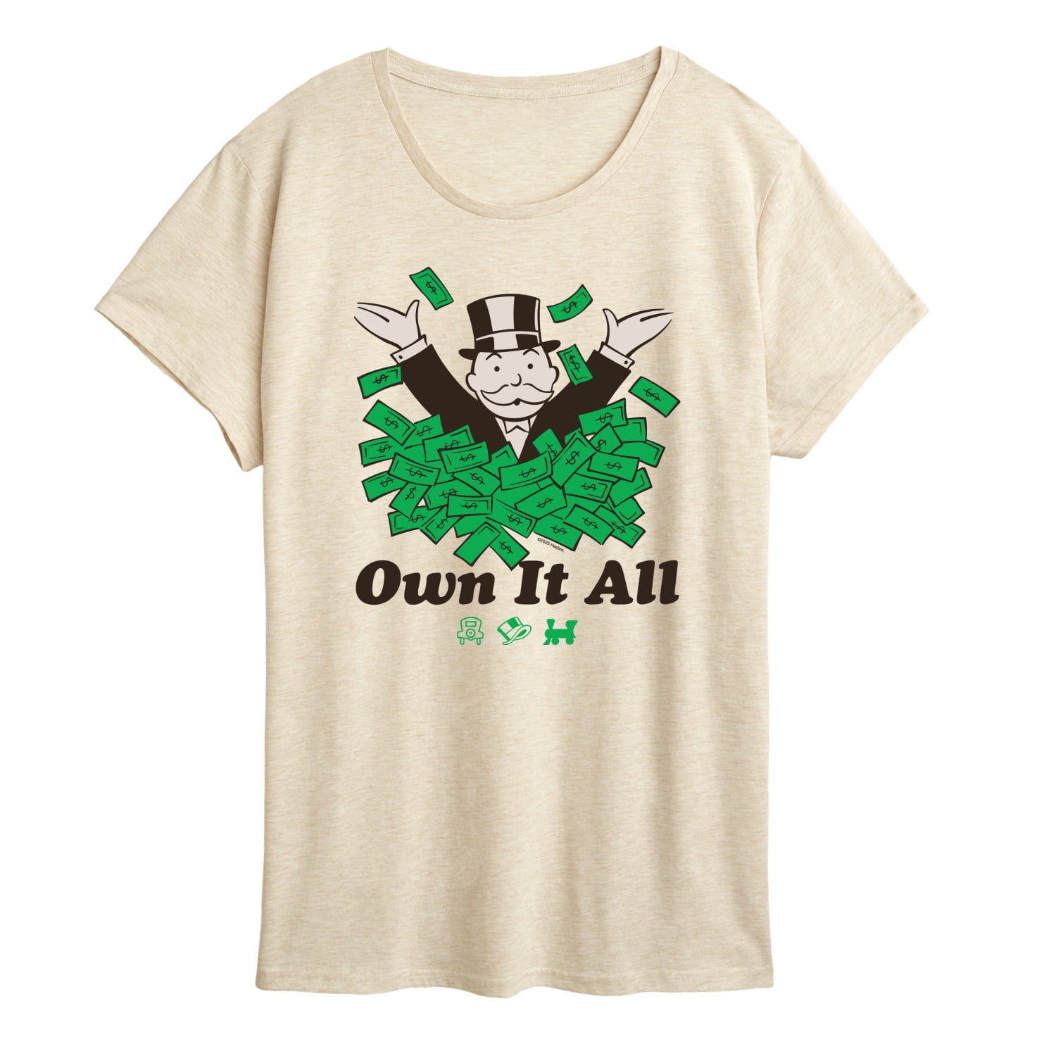Monopoly - Own It All - Women's Short Sleeve Graphic T-Shirt - Walmart.com