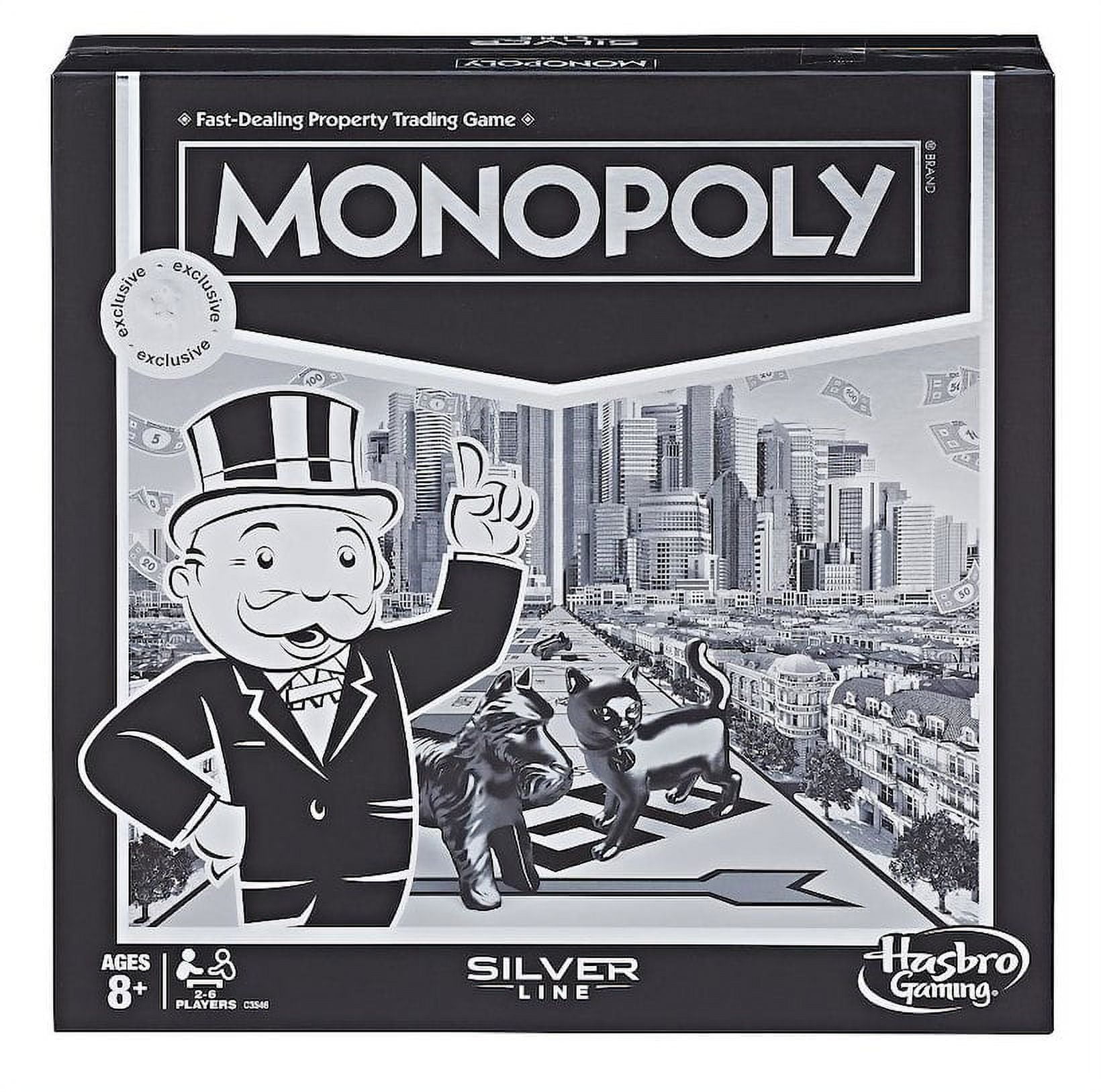 Monopoly Silver Line Premium Edition: Deluxe Property Trading Board ...