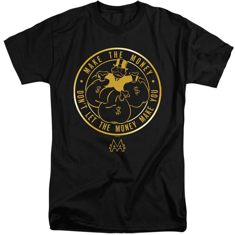 Monopoly Tall T-Shirt Make The Money Black Tee - Walmart.com