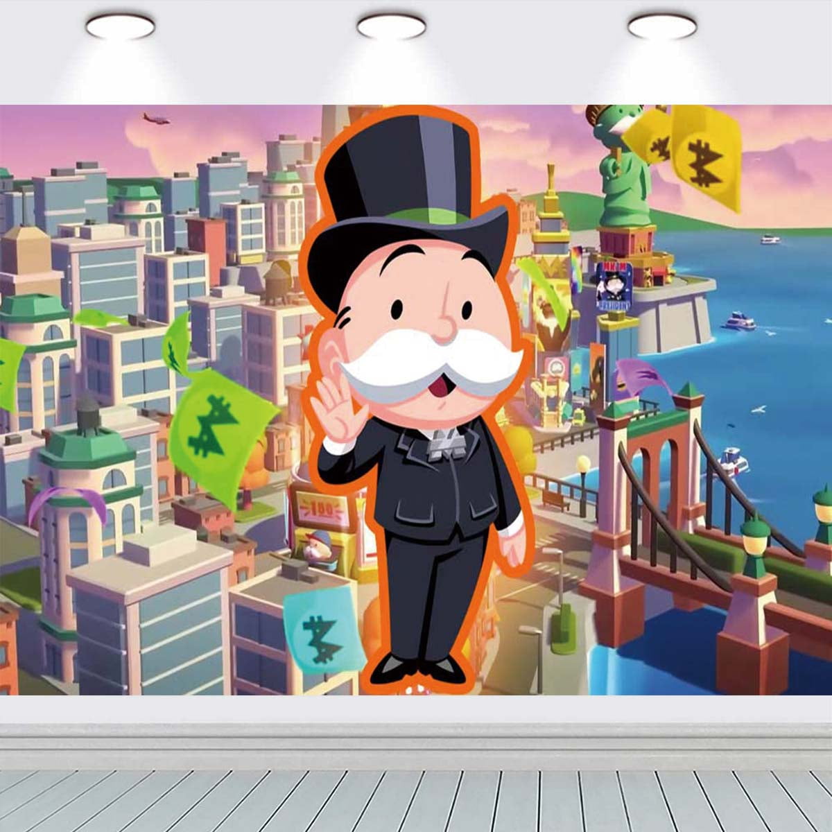 Monopoly school Backdrop Taspestry Banner Party Supplies Background ...