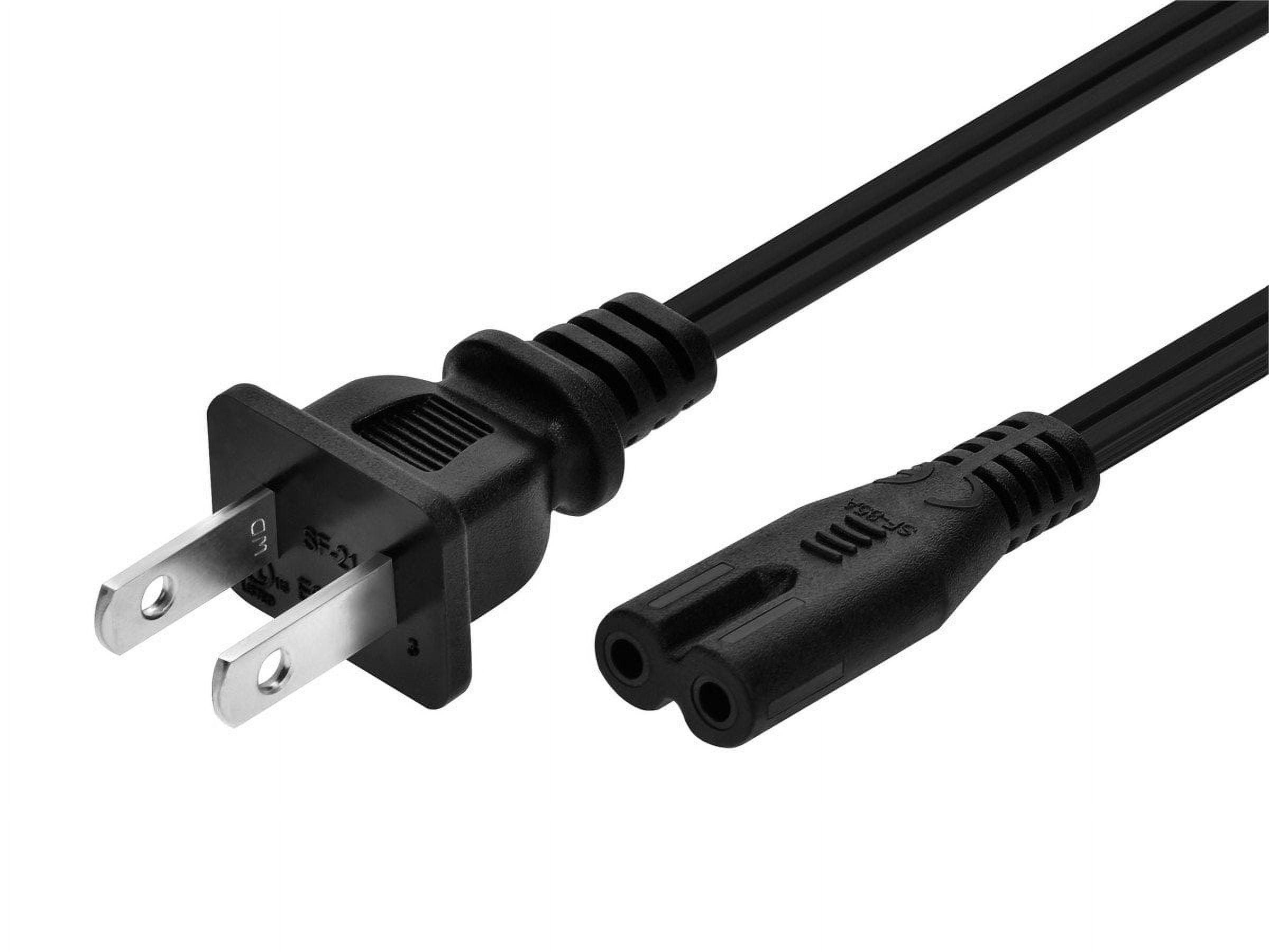 Monoprice 10 feet AC Power Cord Cable, Without Polarized - 18AWG, 10A ...