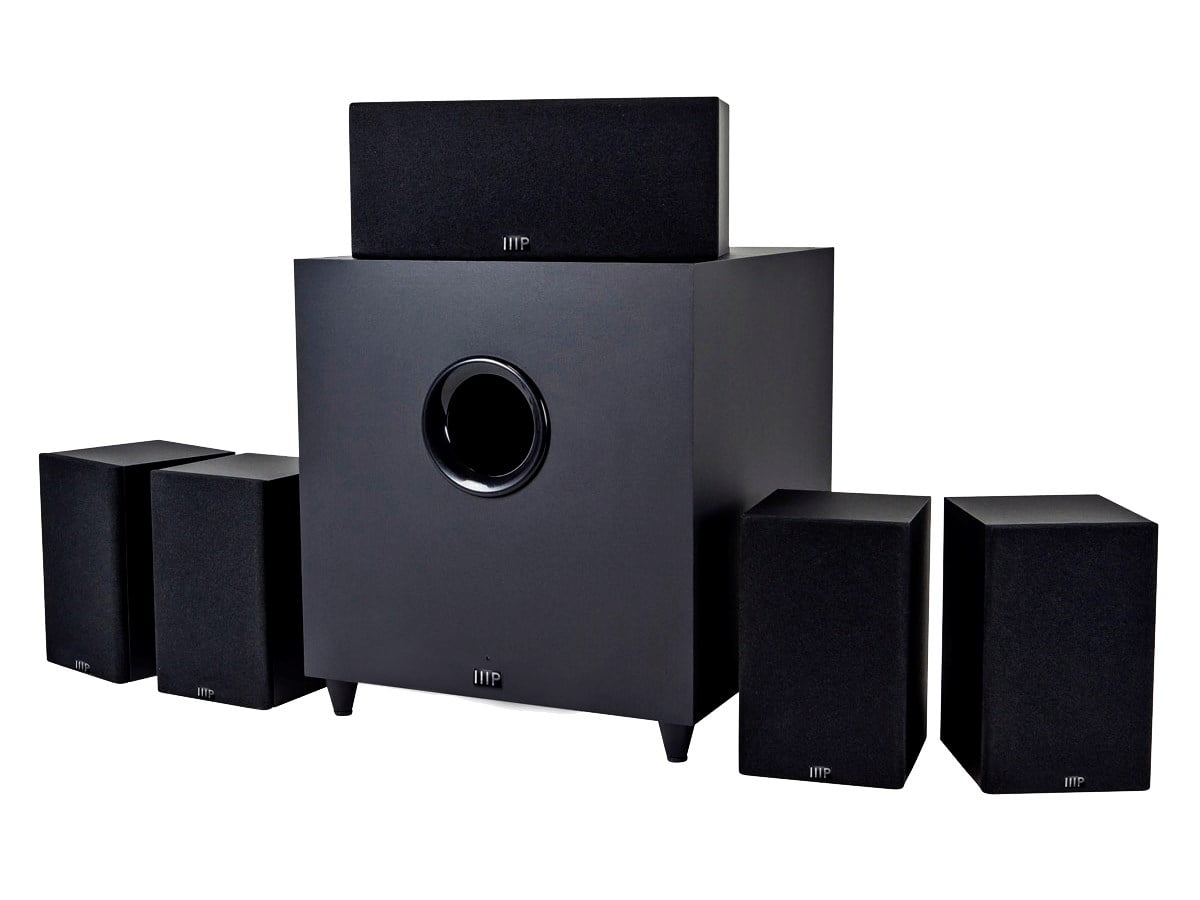 Monoprice Premium 5.1-Channel Home Theater System with Subwoofer ...
