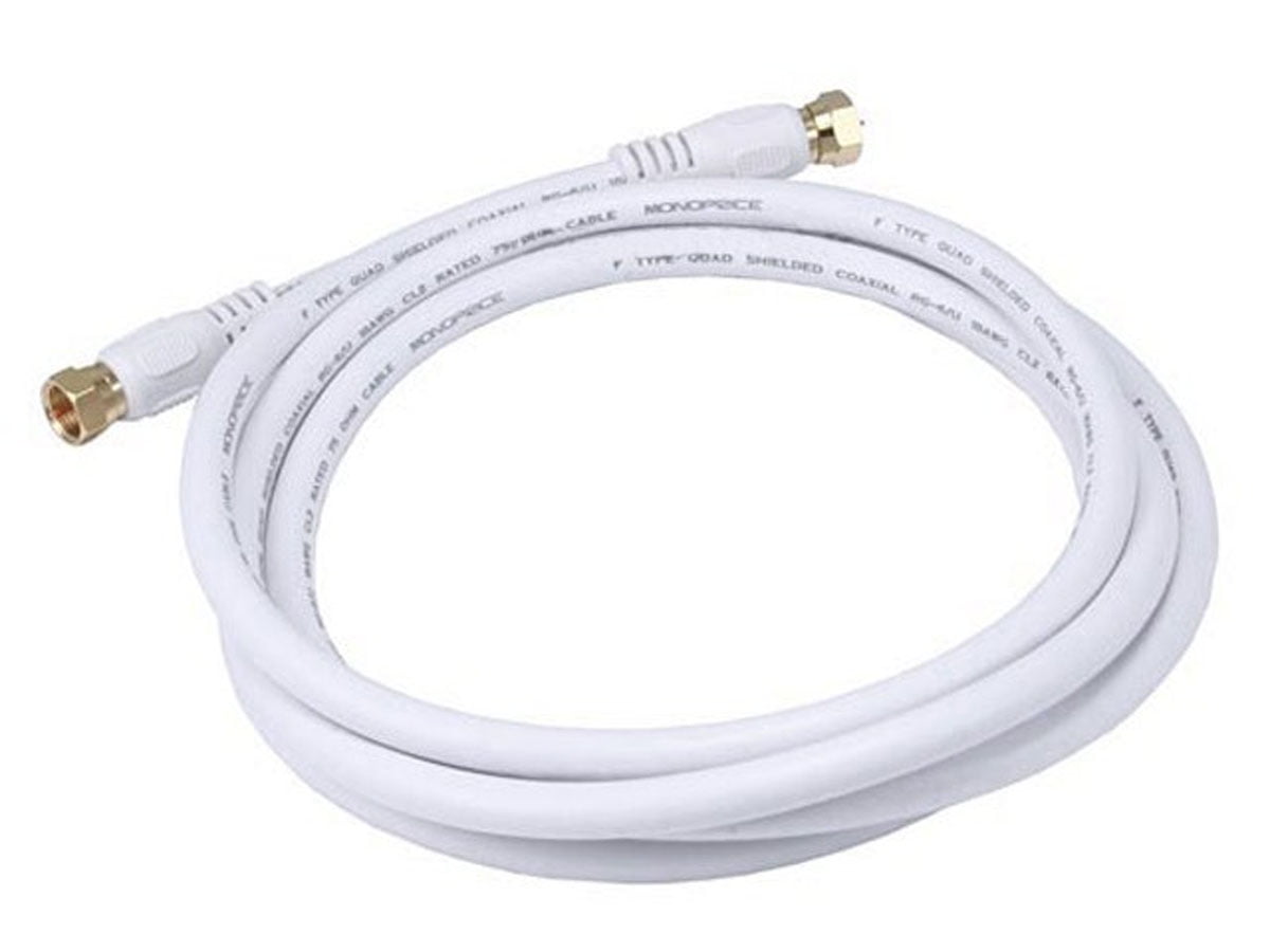 Monoprice 104058 6' RG6 Coaxial Cable White - Walmart.com