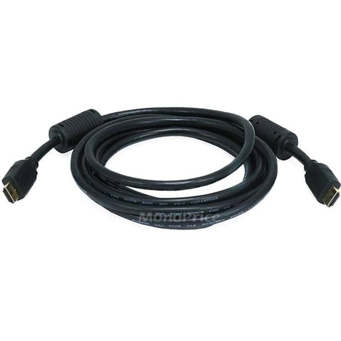 Monoprice 10ft 28AWG High Speed HDMI Cable With Ethernet with Ferrite ...