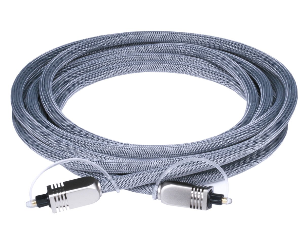 Monoprice 10ft Premium Optical Toslink Cable with Metal Fancy Connector ...