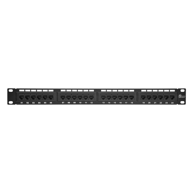 Monoprice 24 Port Cat6 110 Type Patch Panel Black (107253) - Walmart ...