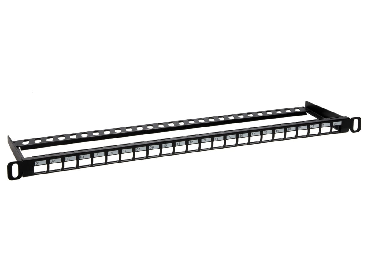 Monoprice 24-port Blank Keystone UTP Patch Network Panel, UL Listed ...