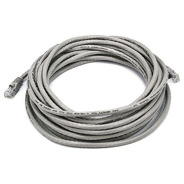 Monoprice 25' 24AWG Cat6 UTP Ethernet Network Cable Gray 102315 ...