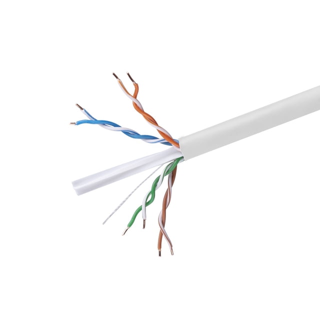 Monoprice 250FT Cat6 Bulk Bare Copper Ethernet Cable UTP Solid Riser ...