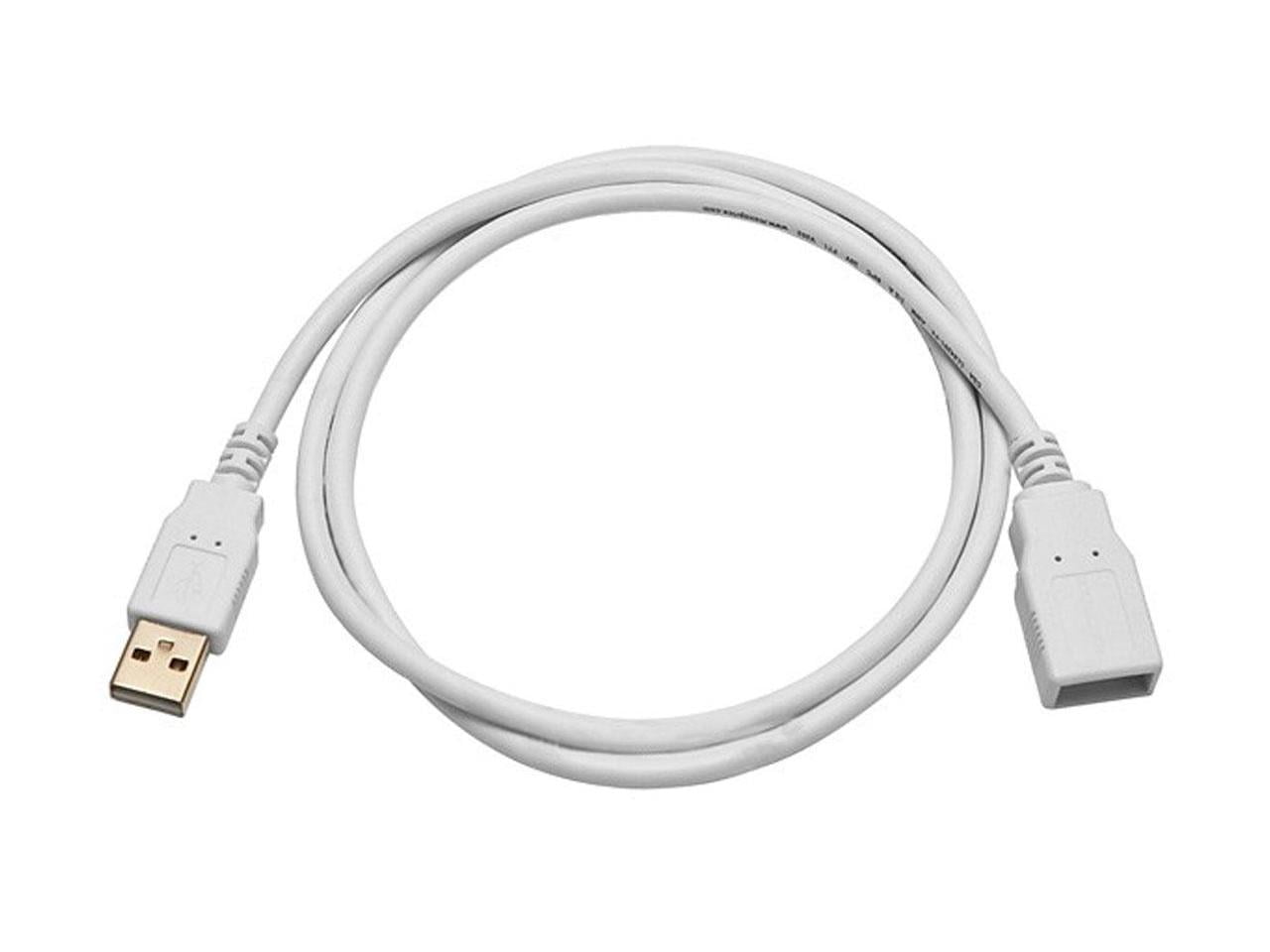 Monoprice 3ft USB 2.0 A Male to A Female Extension 28/24AWG Cable (Gold ...