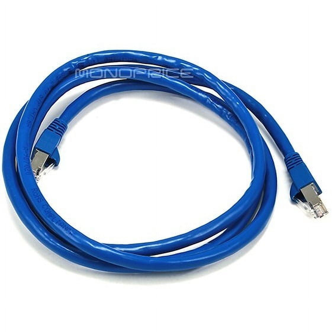 Monoprice 5' 24AWG Cat6a STP Ethernet Network Cable Blue 105900 ...