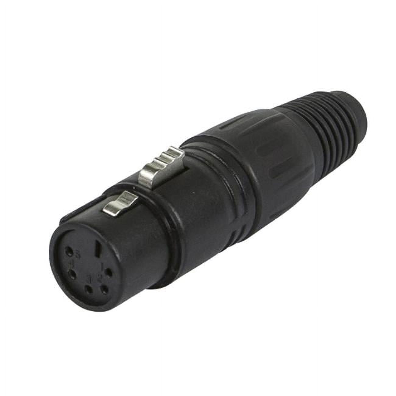 Monoprice 5-Pin Female DMX Connector - Black | Anodized Aluminum With A ...