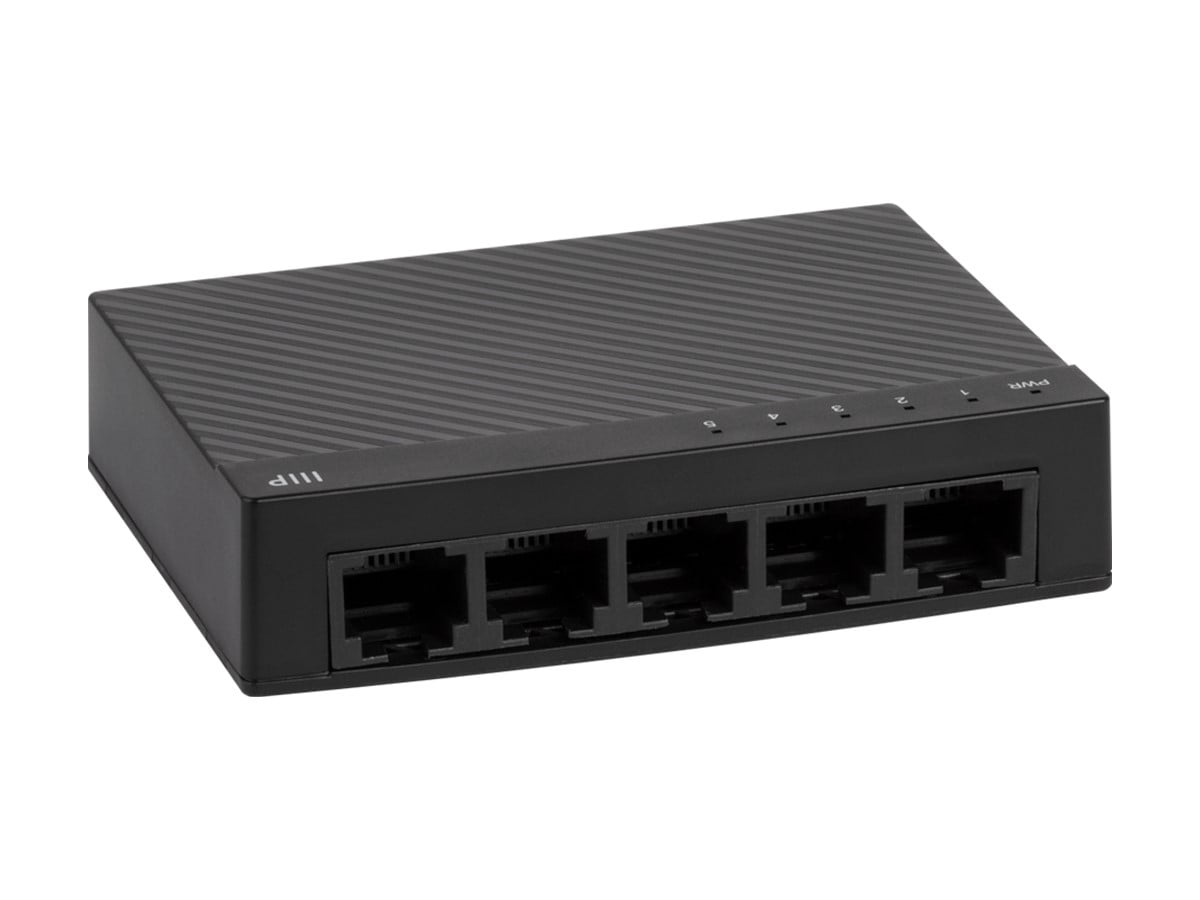 Monoprice 5-Port Fast Ethernet Switch | 10/100Mbps, Compact, Plug and ...