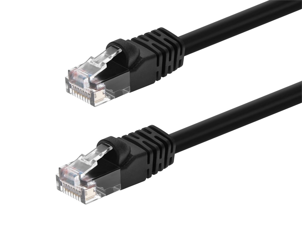 Monoprice Cat5e Ethernet Patch Cable - 50 Feet - Black | Network ...