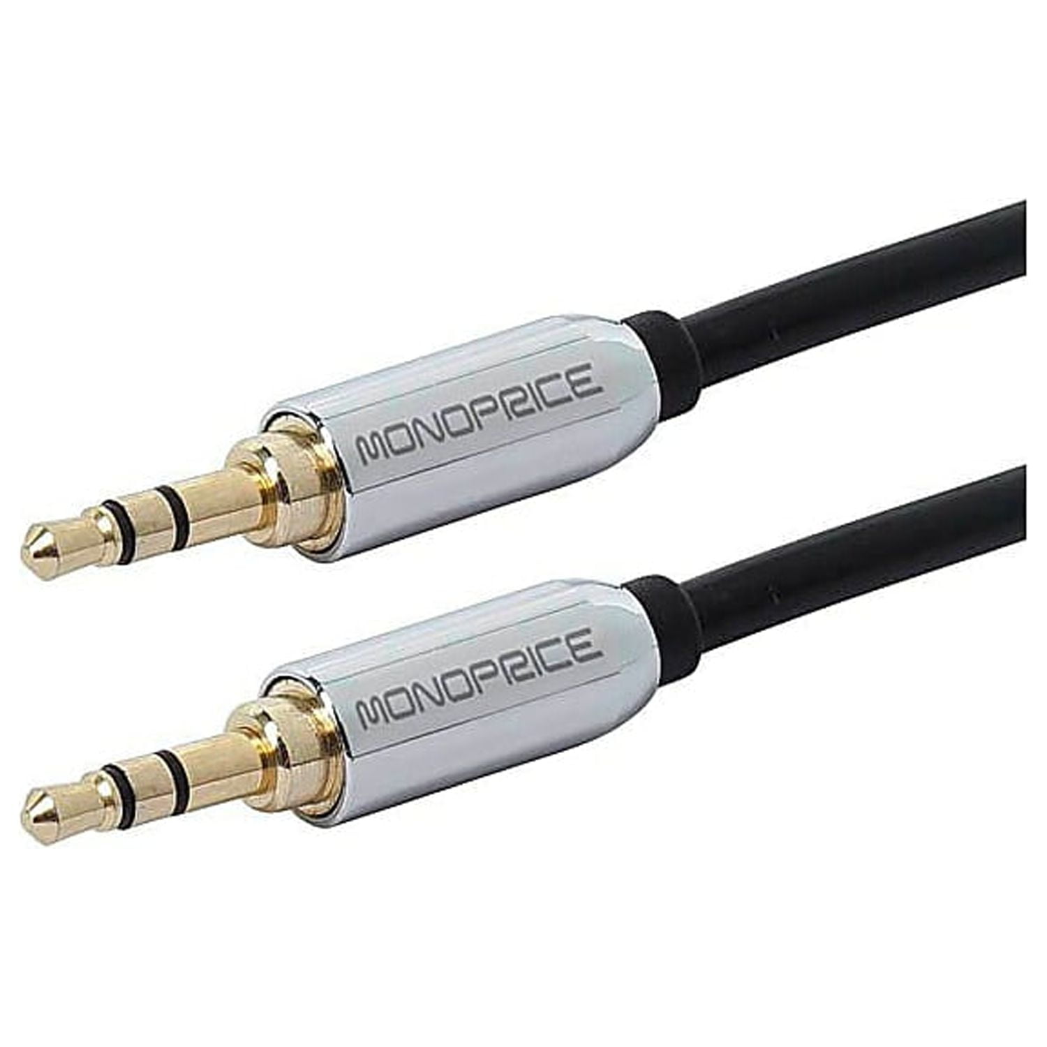 Monoprice 6' Gold Plated 3.5mm Stereo Male to Male Cable For Mobile ...
