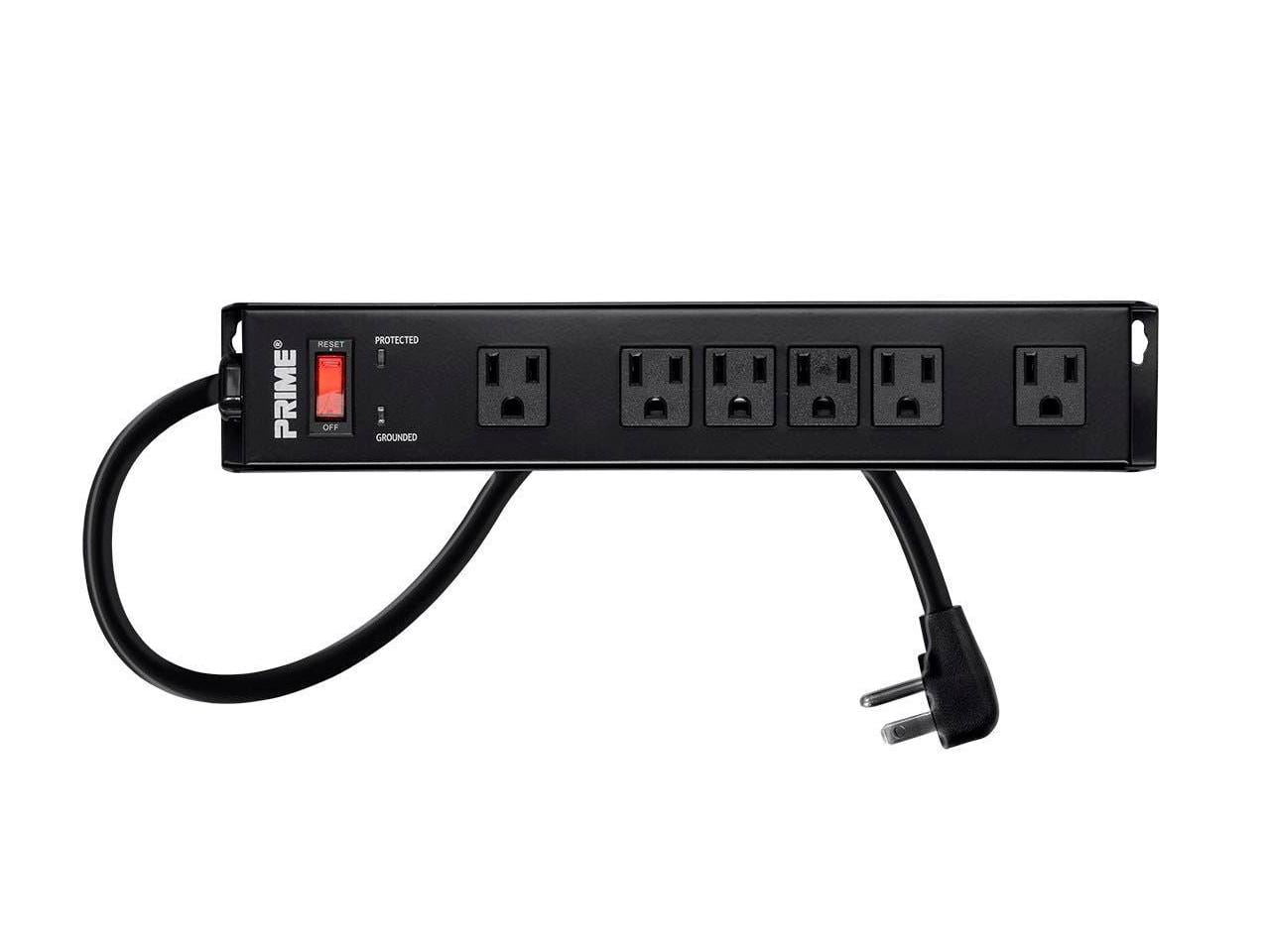 Monoprice - Surge Protector - 6 Outlet Metal Surge Protector Power ...