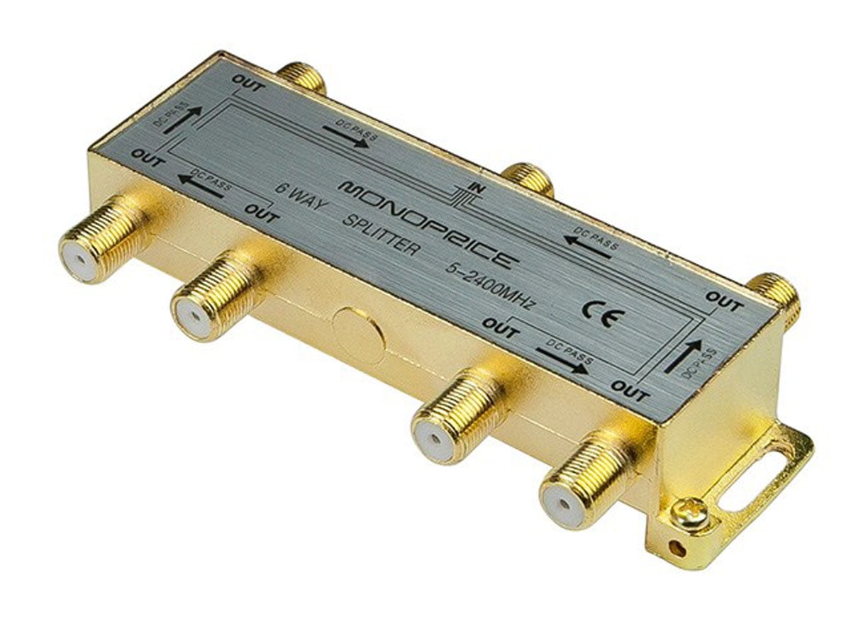 Monoprice 6-Way Coaxial Splitter - Walmart.com