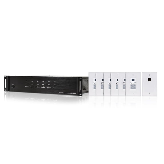 Monoprice 6-Zone Home Audio Multizone Controller and Amplifier Kit ...