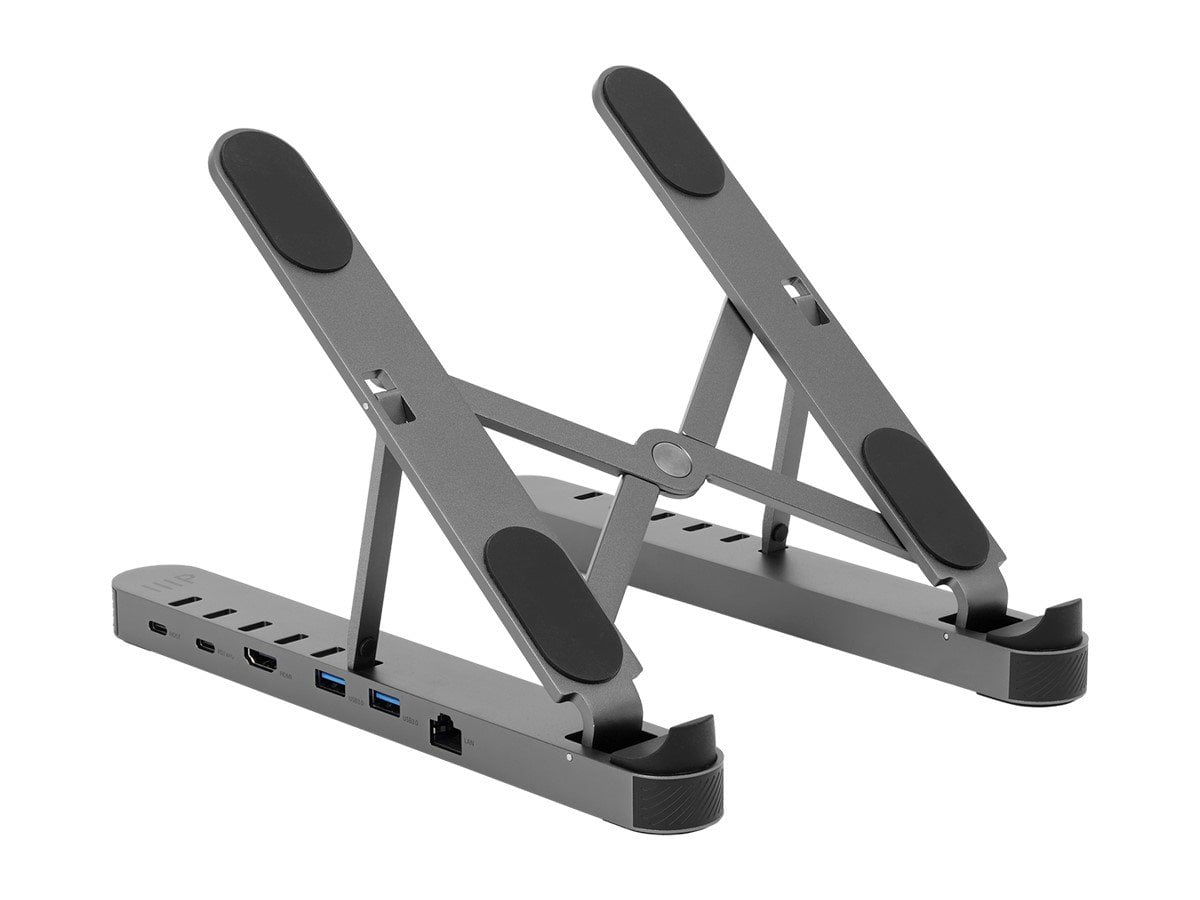 Monoprice 6-in-1 Portable Folding Laptop Stand and USB-C Docking ...