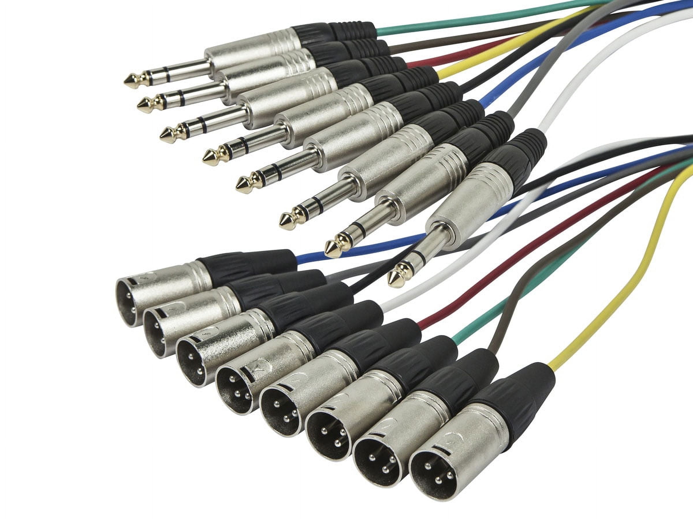 Monoprice 8-Channel 1/4 Inch TRS Male to XLR Male Snake 26AWG Cable C/d ...