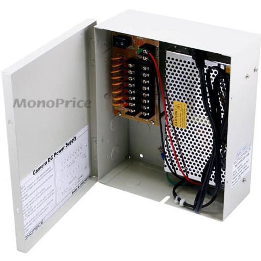 Monoprice 8-Channel CCTV Security Camera Power Supply | 12VDC/13A ...