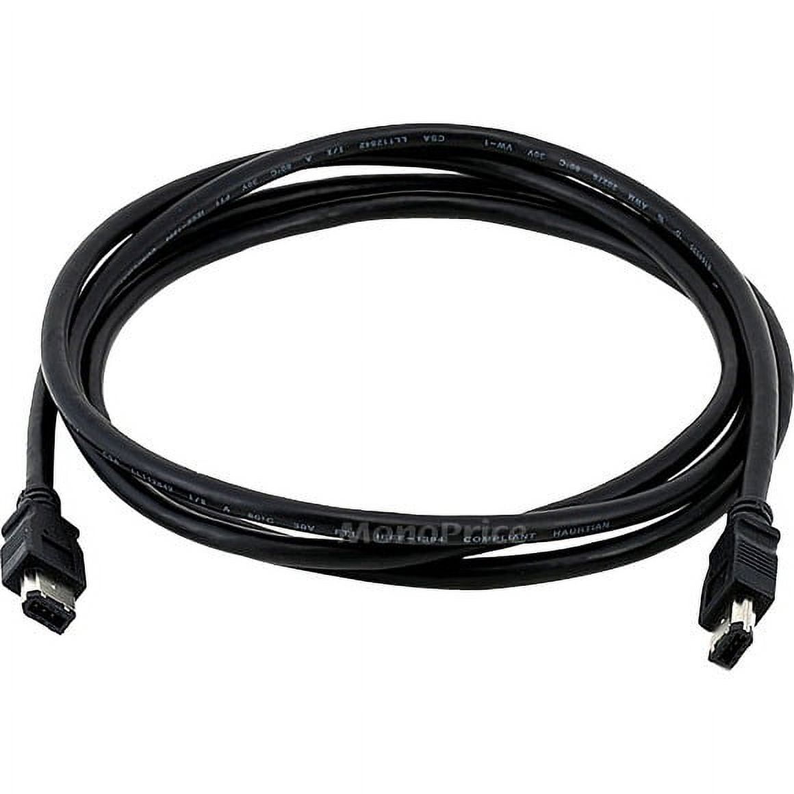 Monoprice 8434 DV CABLE 6P-6P M/M - 6FT (BLACK) - Walmart.com