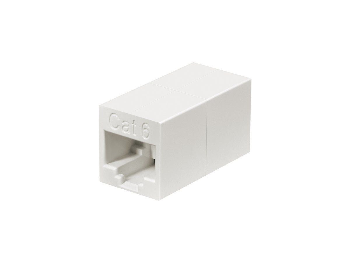 Monoprice 8P8C RJ45 Cat6 Inline Coupler - White, For Linking Two CAT6 ...