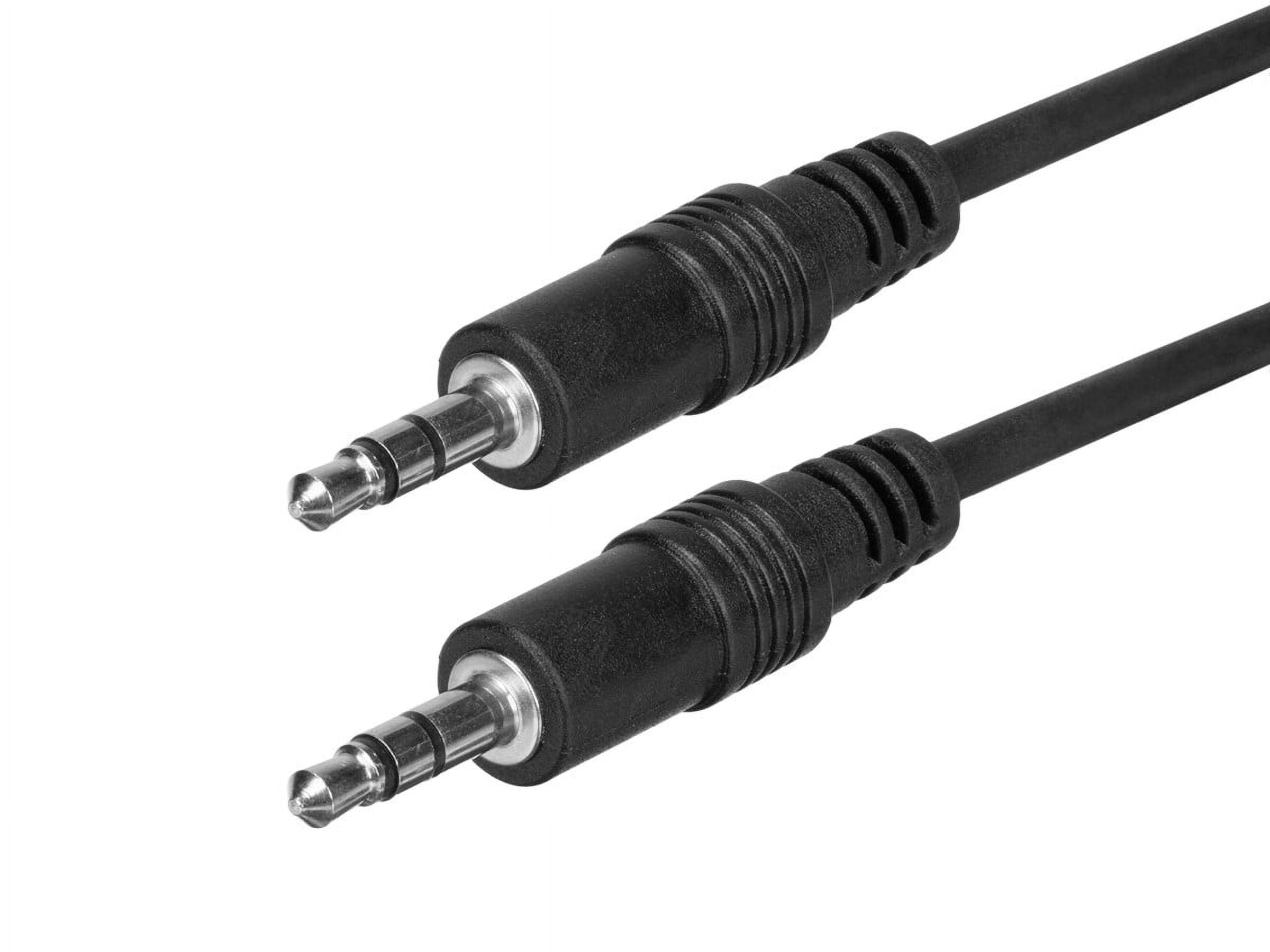 Monoprice Audio/Stereo Cable - 6 Feet - Black | 3.5mm Plug/Plug Male ...