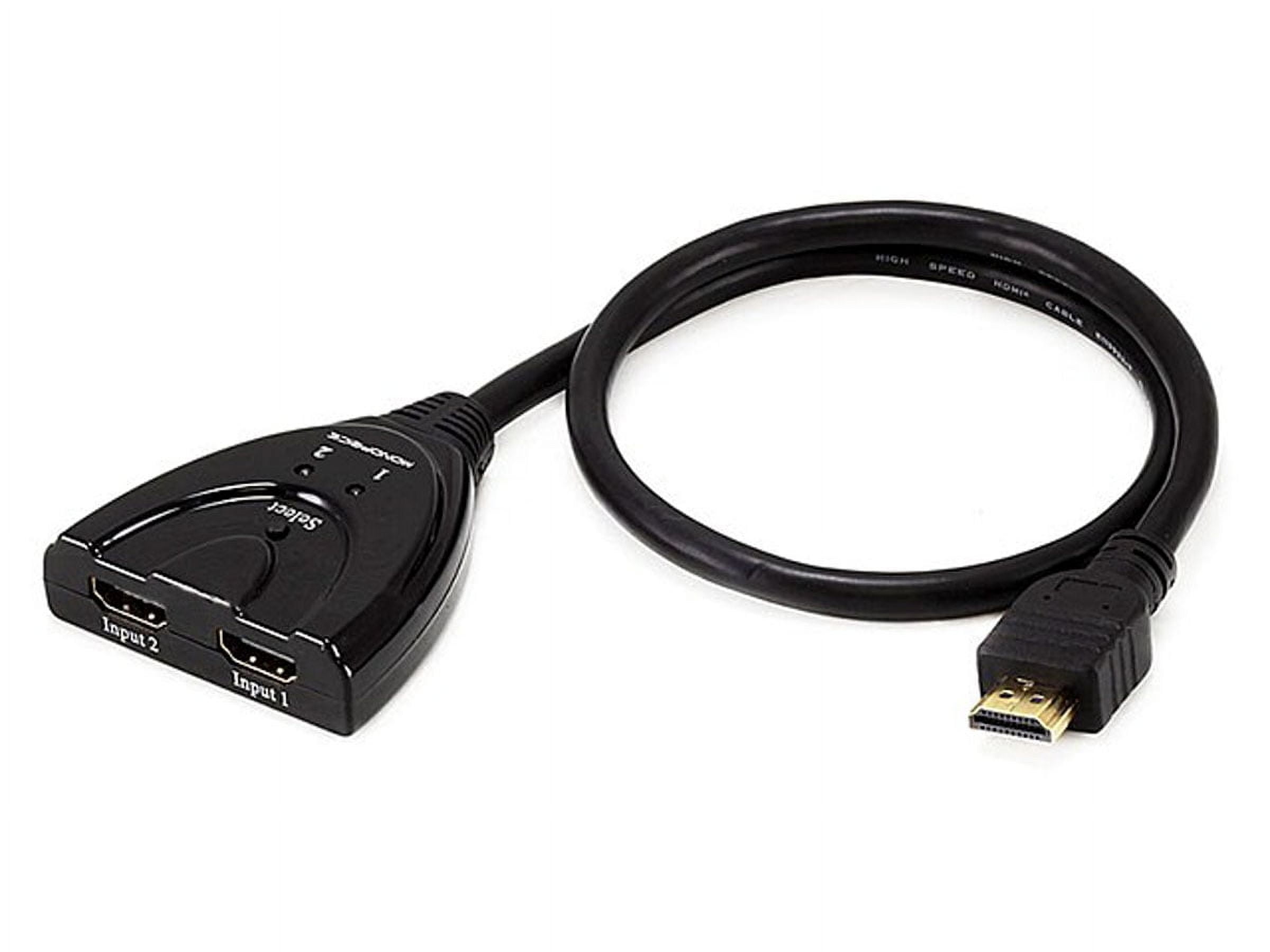 Monoprice Blackbird - 2x1 HDMI 1.4 Switch | Pigtail, HDCP 1.4, 1080P ...