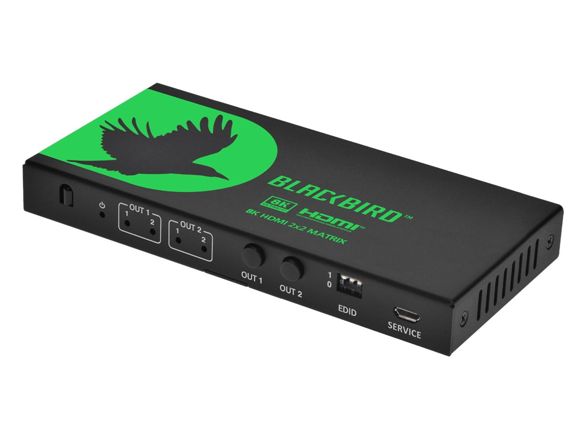 Monoprice Blackbird 2x2 HDMI Matrix With Audio Extraction, HDMI 2.1 ...