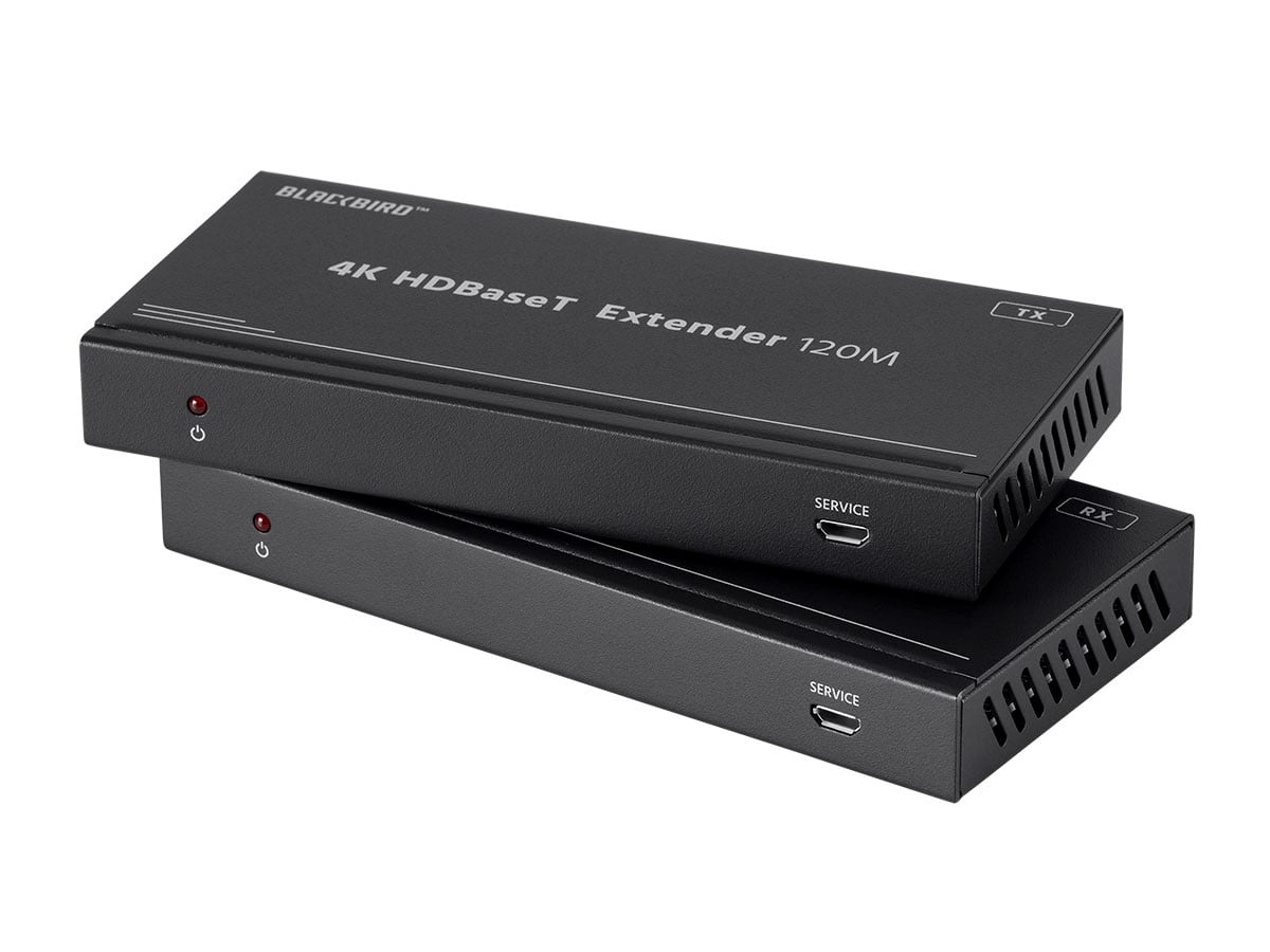 Monoprice Blackbird 4K HDBaseT Extender Kit, 120m, HDR, 18Gbps, 4K@60Hz, YCbCr 4:4:4, HDCP 2.2 ...